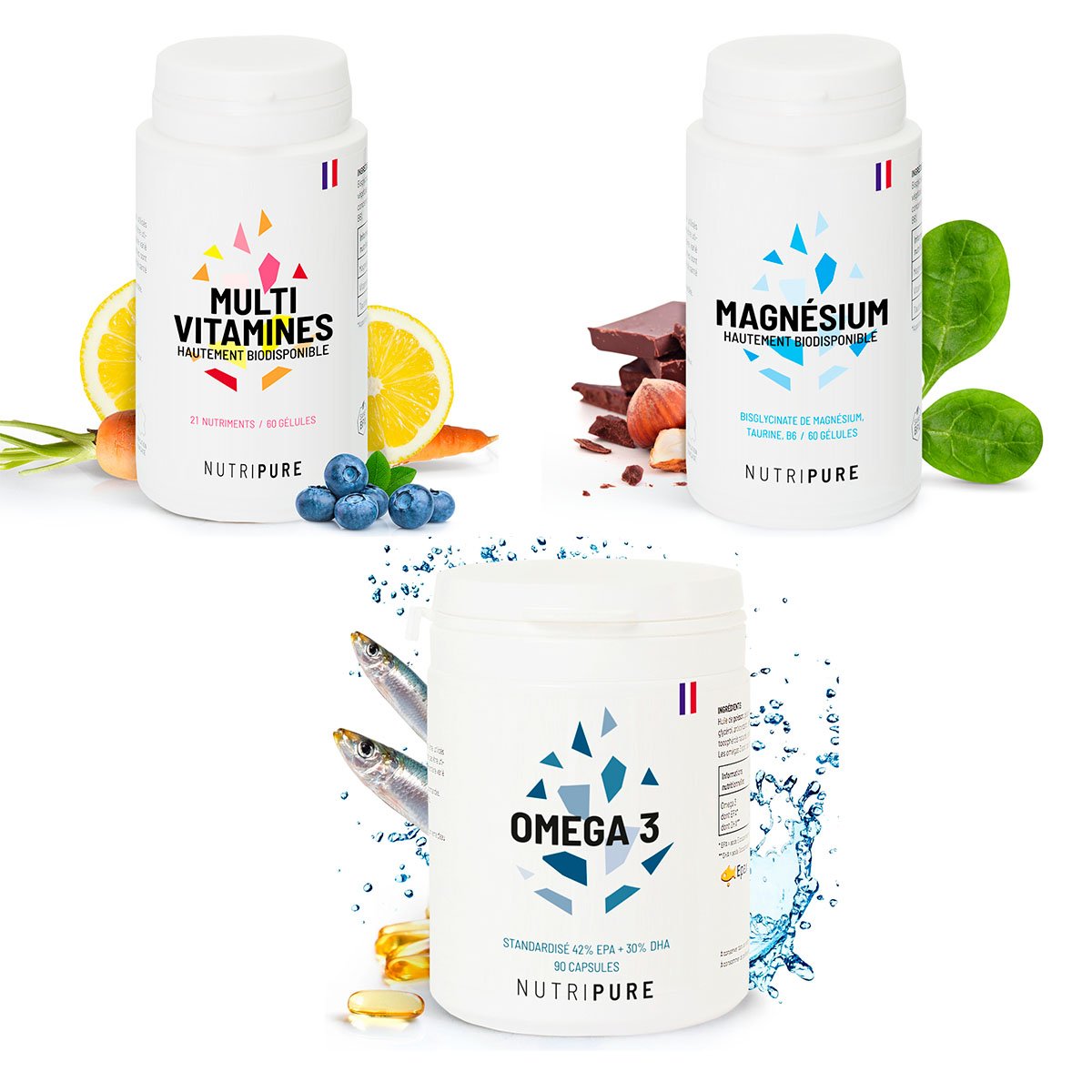 Photo : Les 3 produits du Pack Indispensables de Nutripure - Photo ...